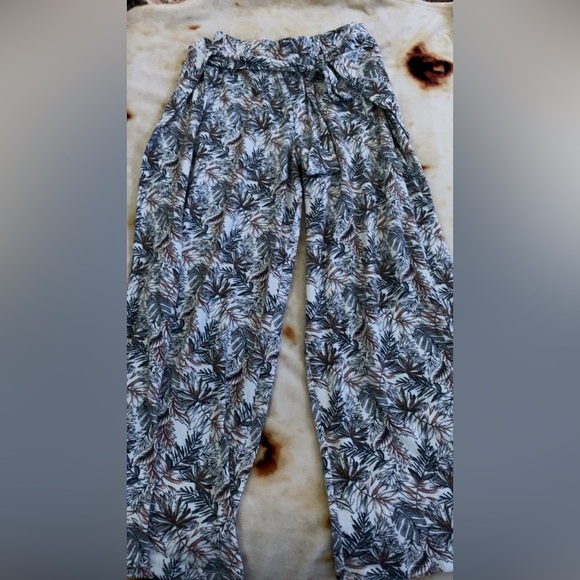 Pants & Jumpsuits | Palm Tree Design Loose Beach Pants | Poshmark